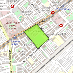 Bharati Artist Colony, Preet Vihar, Delhi - Map, Pin Code, Locations, Photos, Property Overview ...