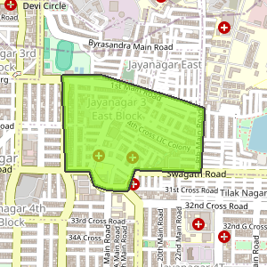 Jayanagar 4th Block East, Jayanagar, Bengaluru - Map, Pin Code ...