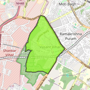 Vasant Vihar, Delhi - Map, Pin Code, Locations, Photos, Property ...